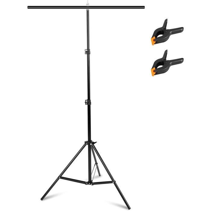 Support rétractable pour toile de fond avec support et clips pour ...