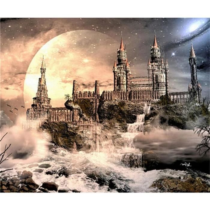 Diy 5D Diamond Painting Kit Castle Moon Diamant Peinture Kits Broderie ...