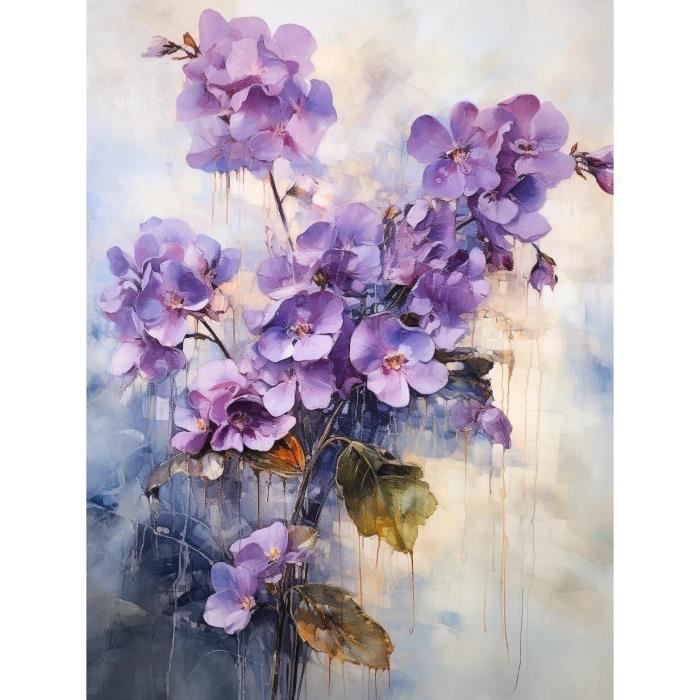 Canevas Broderie Point De Croix Kit Complet, Phalaenopsis Violet,C,30 ...