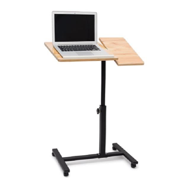 KEKEDA - Table pour Ordinateur Portable à Roulettes - Bois marron ...