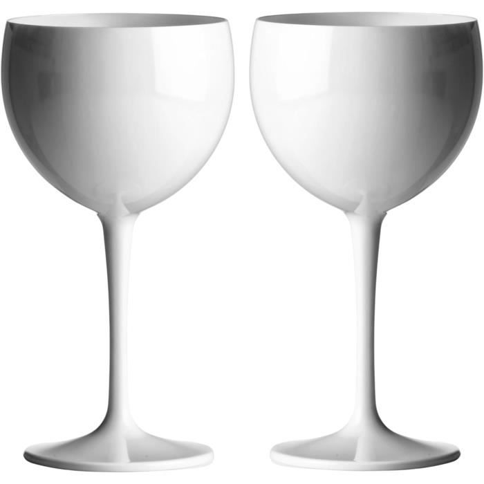 Avenue'S Premium Verres À Gin En Polycarbonate Incassable Blanc Copa ...