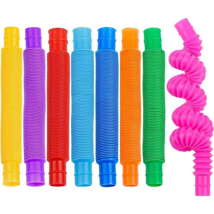 8 Pièces Jouets Sensoriels Pop Tubes,Mini Tubes Pop Multicolores Pour ...