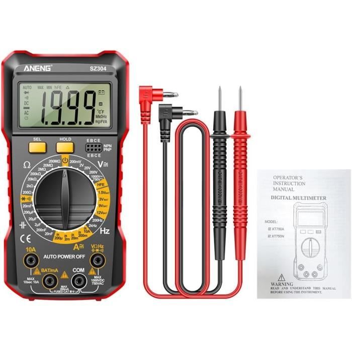 Sz304 Multimètre Numérique Multifonction True Rms Testeur De Haute ...