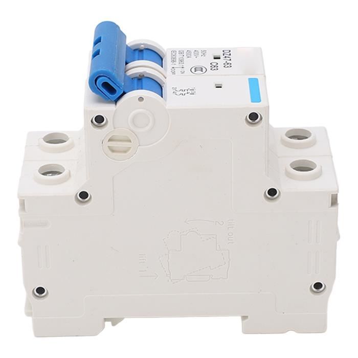 Duokon Disjoncteur sur rail DIN Disjoncteur miniature Pa66 Shell 2P DIN Rail Disjoncteur ...