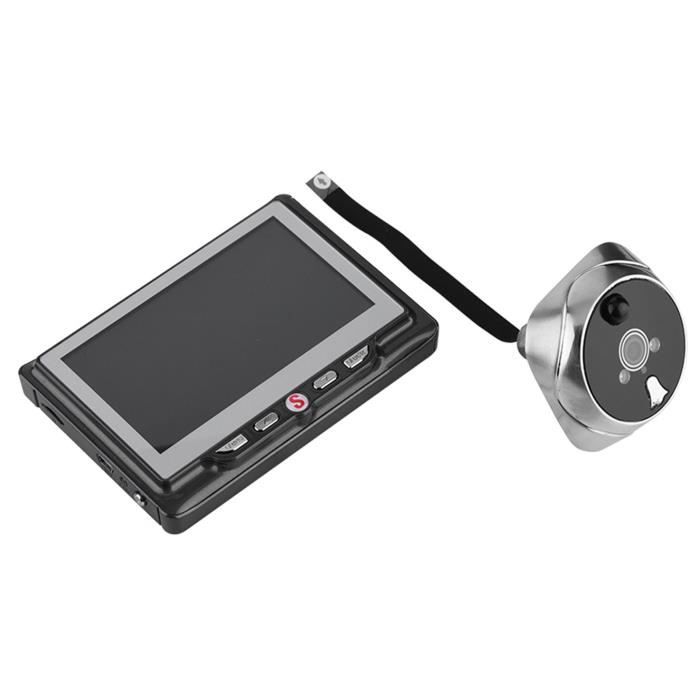 Duokon Caméra de porte Visionneuse de porte numérique et sonnette 24 ...