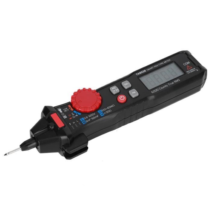 Duokon Multimètre digital Multimètre à Stylet de Poche Mini Ampèremètre ...