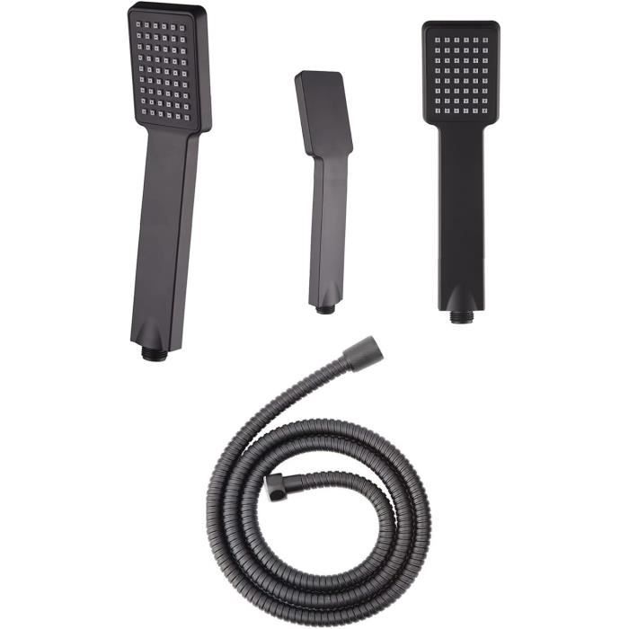 Pommeau De Douche Fin Et Compact Rectangulaire 1 Mode Avec Tuyau De ...