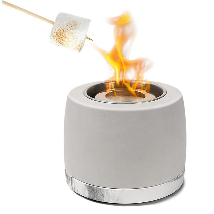 Foyer de table, Poêle portable en béton, Cheminée au bioéthanol ...