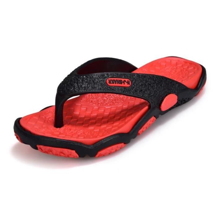 Tongs été Plage Confortable Classique - rouge jianchuqiao - Cdiscount Sport