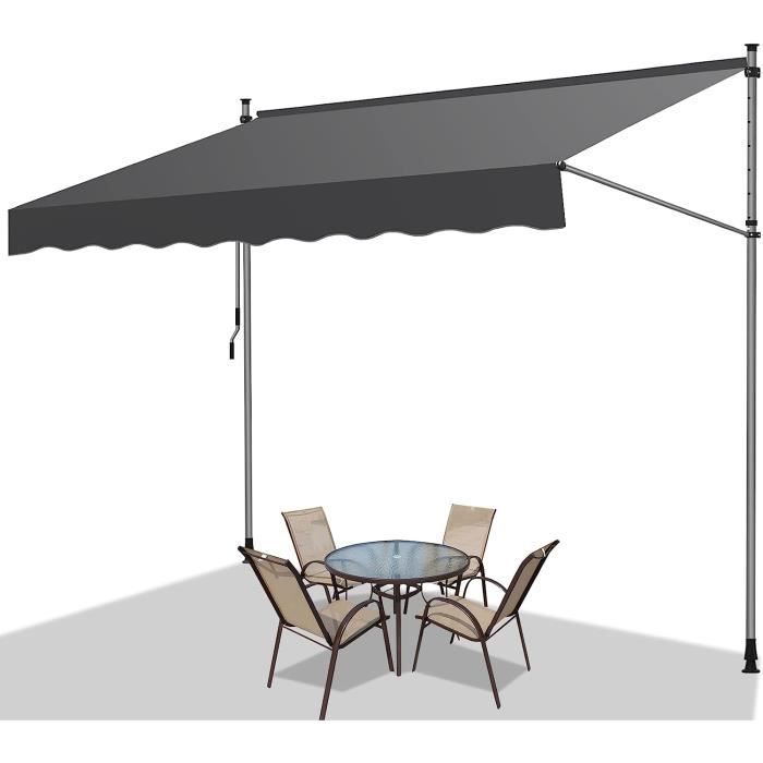 Vigevee Store Banne Manuel Rétractable, 350x120cm Store pour Balcon ...