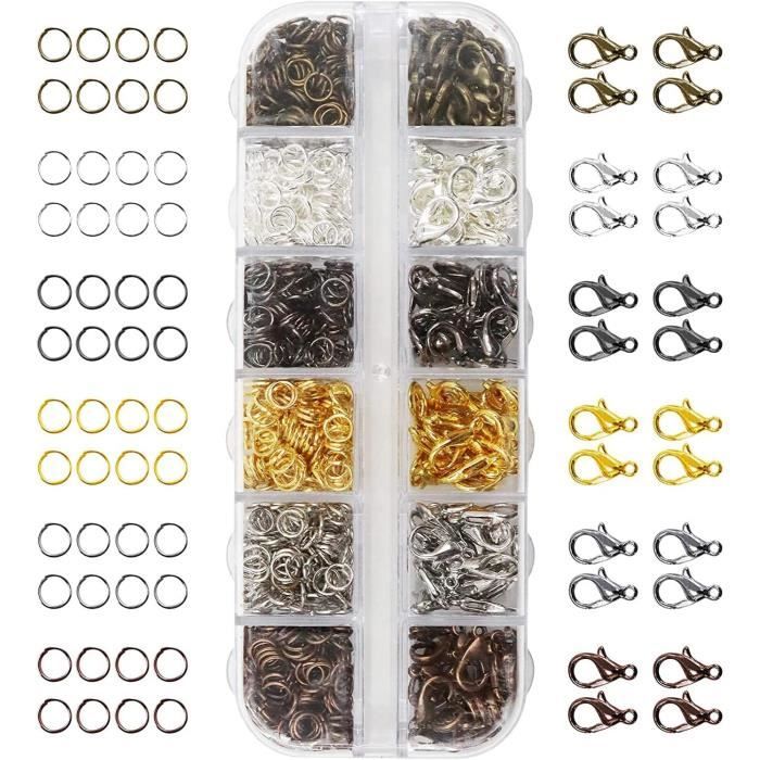 Fermoirs pour Homard, 6 Couleurs Fermoir Mousqueton Bracelet de Anneaux ...