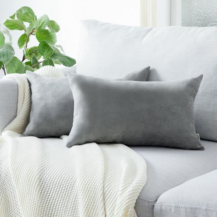 Topfinel Lot de 2 Housse Coussin 40x60 cm Décoratif pour Salon en ... Topfinel Lot de 2 Housse Coussin 40x60 cm Décoratif pour Salon en ...