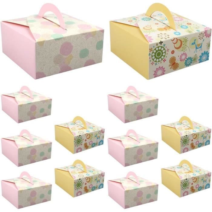 12 X Boite Pour Gateau En Carton,Boite De Gateau,Boite Cupcakes,Boite ...
