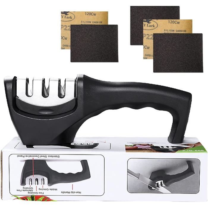 Aiguiseur À Couteaux,Aiguiseur De Lame,Affuteur 3 En 1 Grossier,Couteaux De Cuisine,Design ...