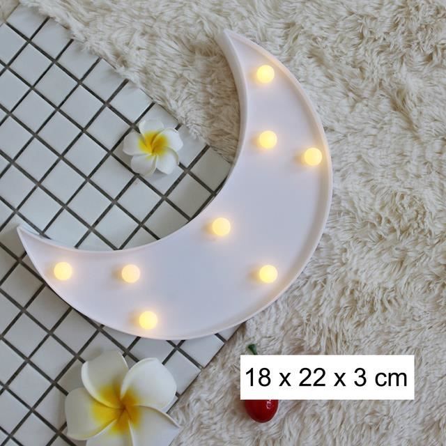 Veilleuse,white moon--Applique lumineuse en forme'arc en ciel,'étoile ...