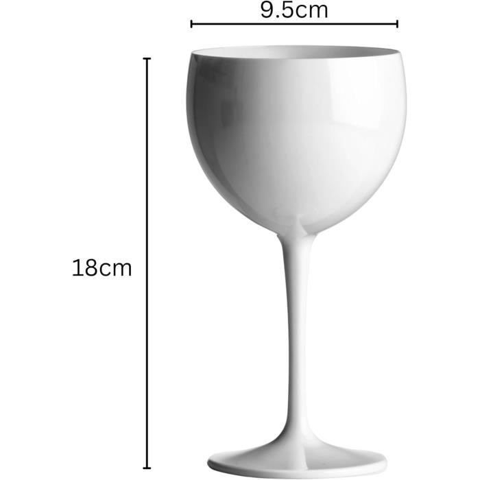 Avenue'S Premium Verres À Gin En Polycarbonate Incassable Blanc Copa ...