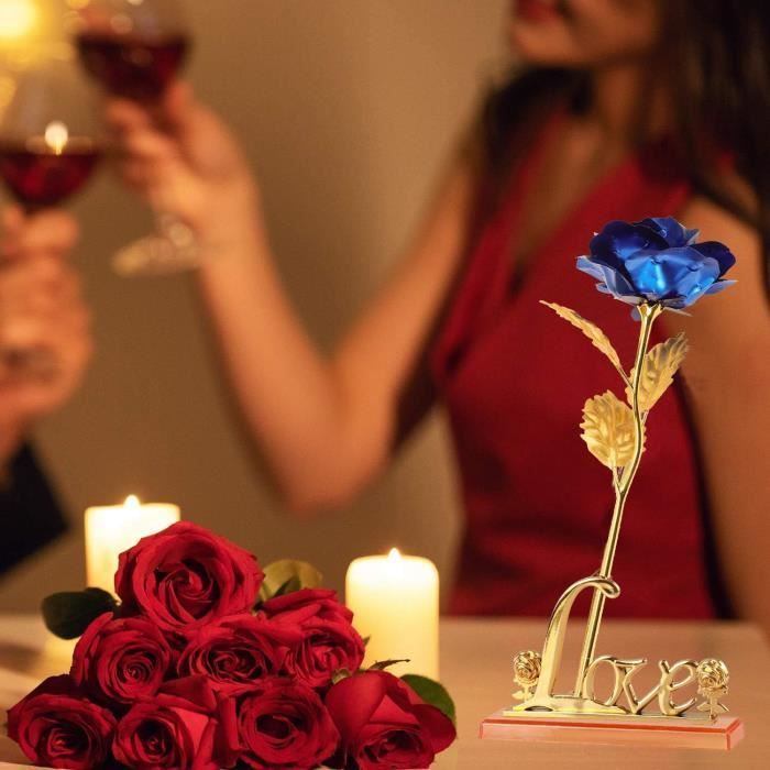 24K Or Rose Eternelle Coffret Cadeau Femme Rose Galaxy Fleur De Rose En ...