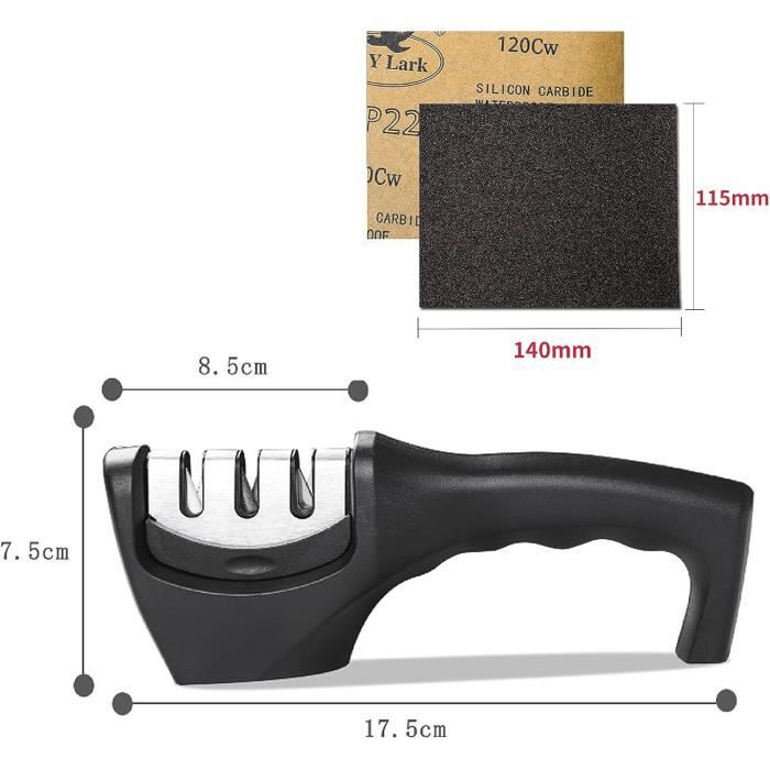 Aiguiseur À Couteaux,Aiguiseur De Lame,Affuteur 3 En 1 Grossier,Couteaux De Cuisine,Design ...