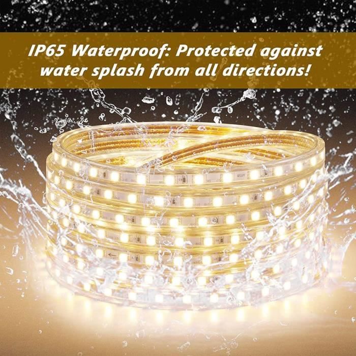 Ruban Led 10 Mètres, Ip65 Etanche Bande Led Avec Interrupteur 220V 230V ...