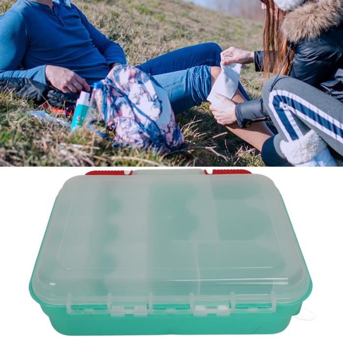 Drfeify Boîte d'urgence de médecine Boîte de rangement d'urgence ...