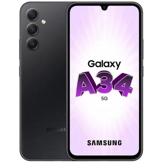 SAMSUNG Galaxy A34 5G Smartphone 6Go + 128Go Graphite - Cdiscount ...