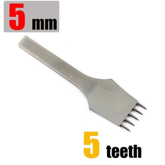 POINCON,5mm 5 teeth--Outil De Poinçonnage Du Cuir En Acier, Outil De ...