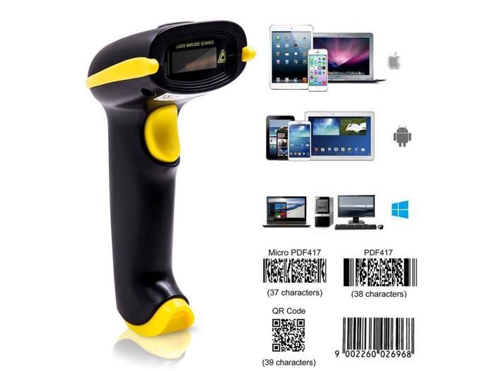 Scanner de codes à barres 2D 3 en 1 Bluetooth et 2,4 G sans fil et USB ...