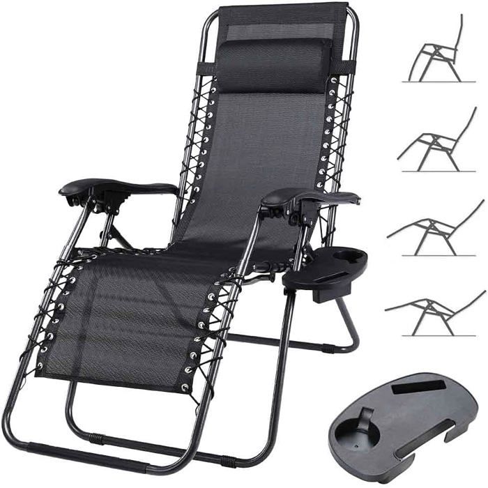 Chaise Longue Transat Jardin Plein Air, Transat de Plage Pliable, Bain ...