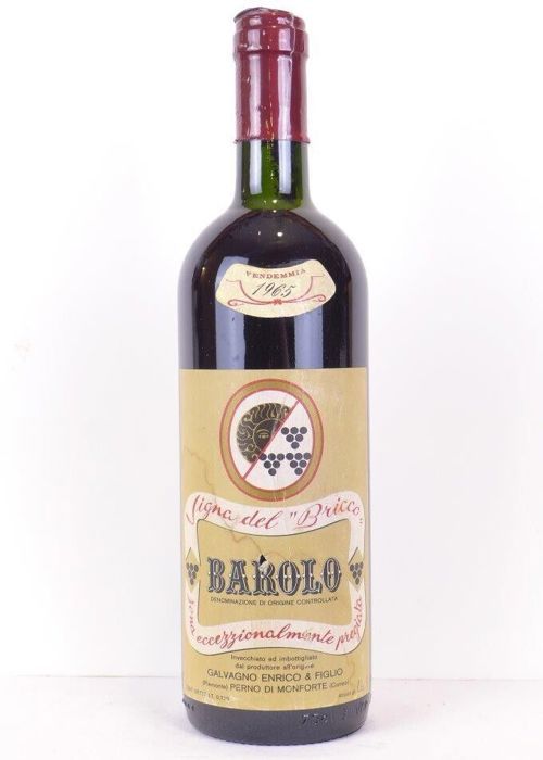 Vin rouge - barolo galvagno enciro e figlio rouge 1965 - piemont Italie ...