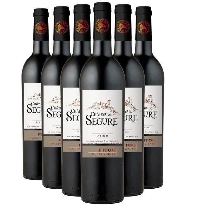 Fitou Vieilles Vignes Rouge 2021 - Lot de 6x75cl - Château de Ségure ...