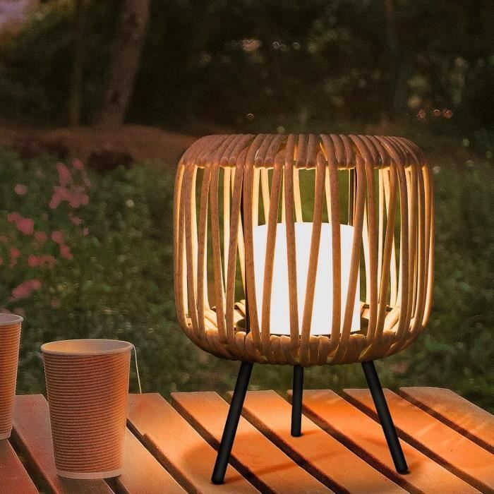 Lampe De Table Moderne Led Structure Tressée Sans Fil Lampe De Bureau ...