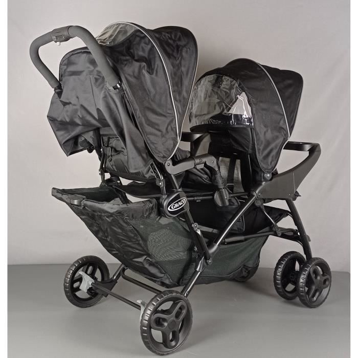 Graco - Double Black Grey Stadium - Cdiscount Puériculture & Eveil bébé