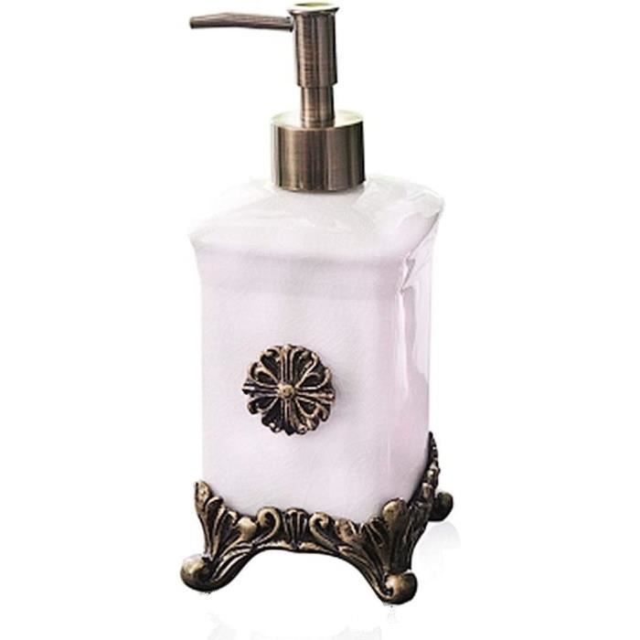 Distributeur de savon de salle de bain en céramique texturé glace ...