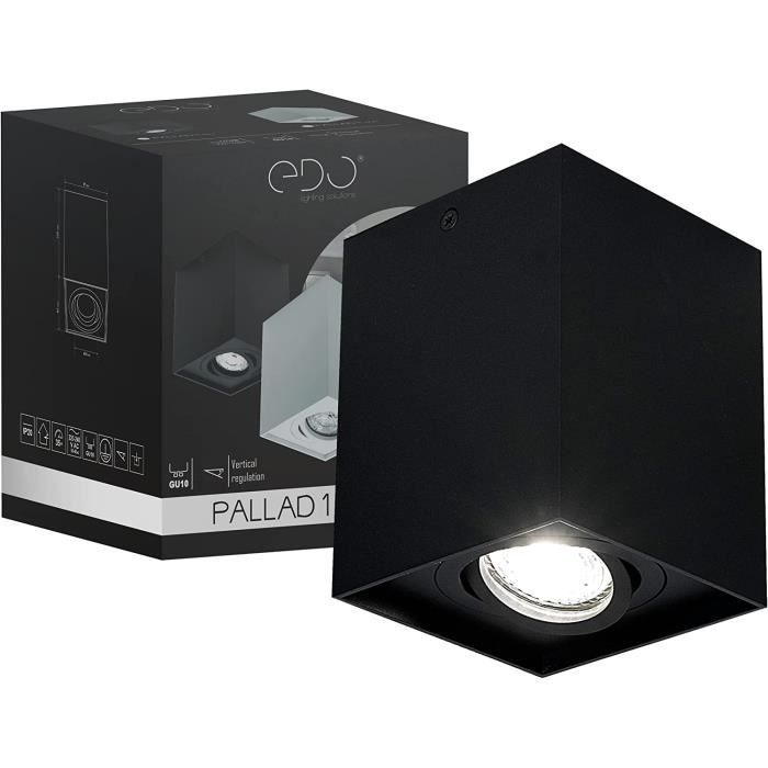 Spot en saillie simple PALLAD 1 BLACK GU10 Plafonnier apparent avec ...