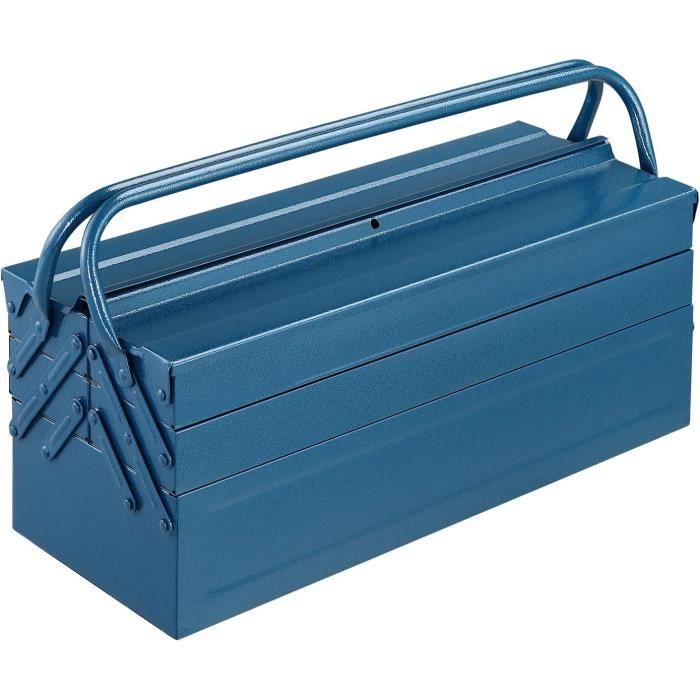 Boîte À Outils Vide Bleu Grand 5 Compartiments Caisse À Outils Mallette ...