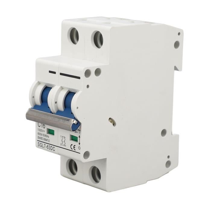 Disjoncteur miniature CC - CIKONIELF - SGL7 63 DC - 16A - 2P - Protection contre surcharge et ...