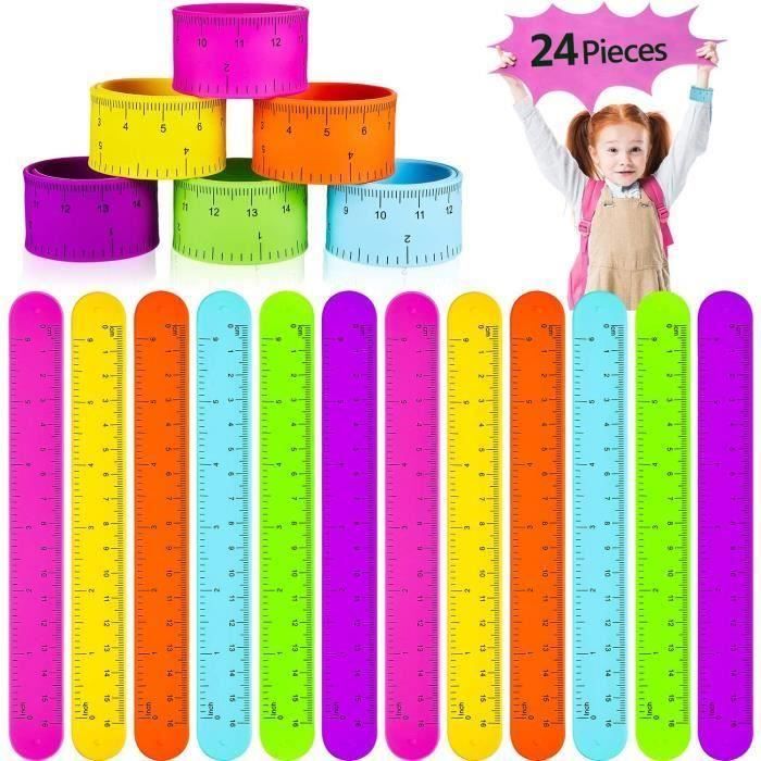 HAOPYOU- 24 Pices Bracelets Slap de Rgle Slap Rgle de Poignet Bracelets ...