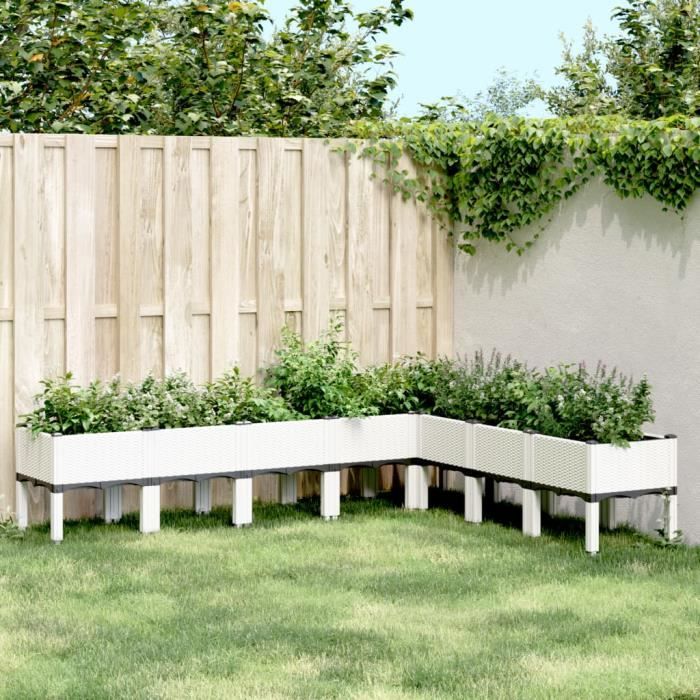 Jardinière - KEEN SO - DA007 - Blanc - 200x160x42 cm - Polypropylène ...