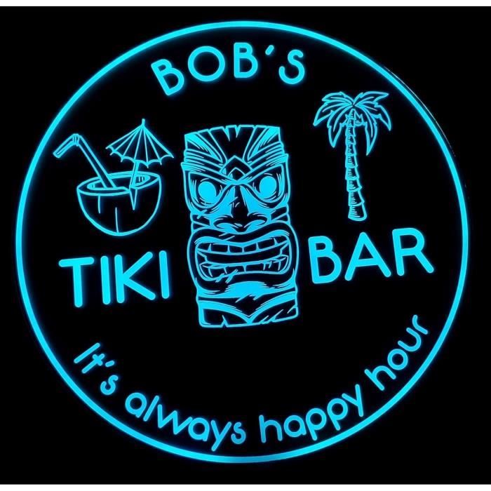 Acrylique Personnalisé Tiki Bar Signe Led Mur Signe Néon - Changement ...