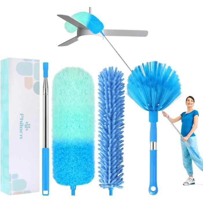 Philorn Lot de 5 plumeaux télescopiques lavables, en Microfibre et ...
