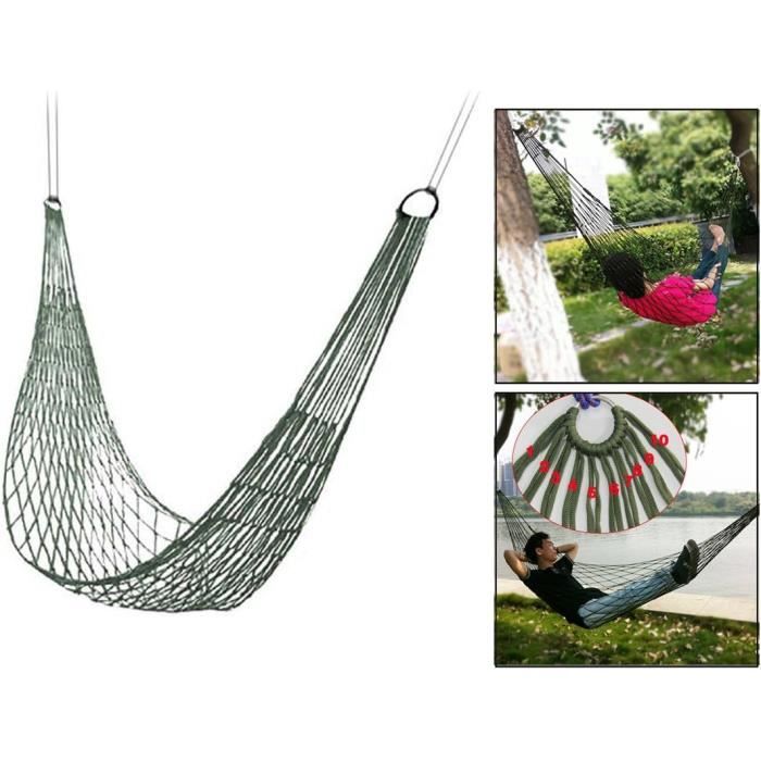 Hamac de Camping en Nylon Mesh Rope - TRAHOO - Pour Adulte - Poids ...