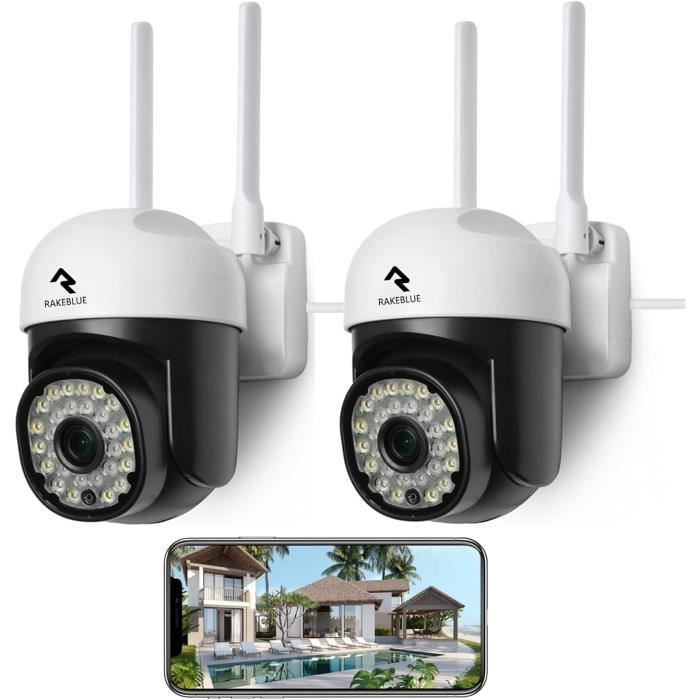 Lot De 2 Caméras De Sécurité Extérieures, Stockage En Nuage Gratuit ...