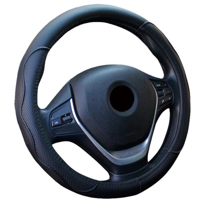 COUVRE-VOLANT,black--Couvre volant en cuir PU universel de 38 cm - 15 ...