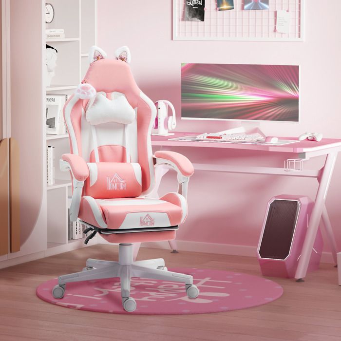 Chaise de jeu chaise de jeu ergonomique avec soutien lombaire, repose ...