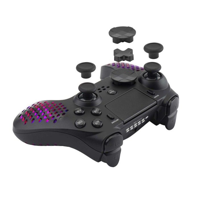 Manette sans fil hexalight extra légére à LED pour PS4 PS3 et PC ...