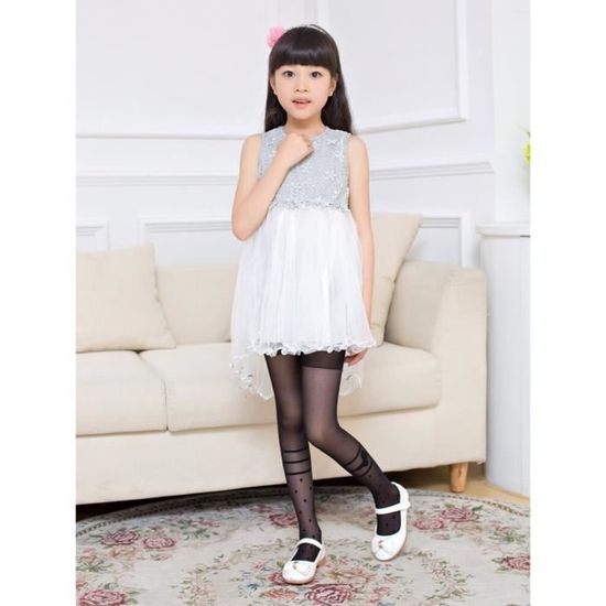 Collants de danse de Ballet pour enfants, bas'été fins, noirs et blancs ...