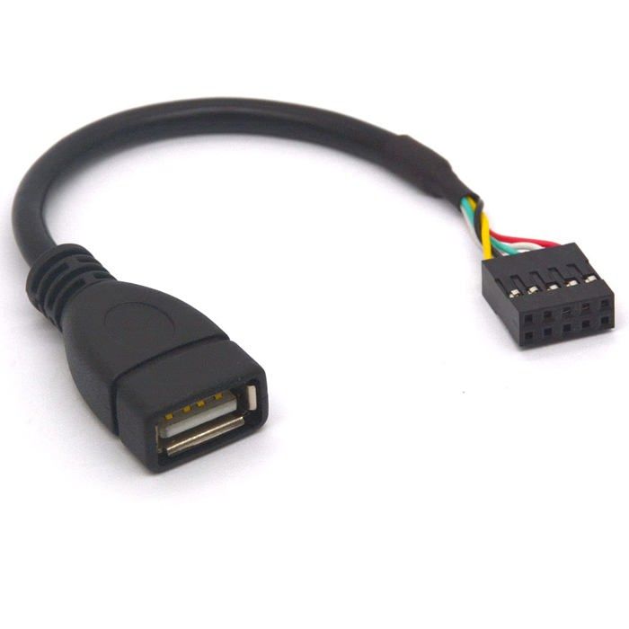 Lot De 2 Câbles Usb Femelles Pour Carte Mère 9 Broches Vers Usb 2.0 ...