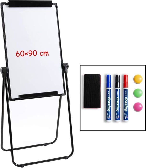 DOEWORKS 90 cm x 60 cm Tableau Blanc U-stand magnétique/Paperboard ...