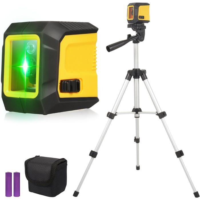 Niveau Laser Vert Auto-nivelant Geevorks, Kit avec Trépied, Laser en ...