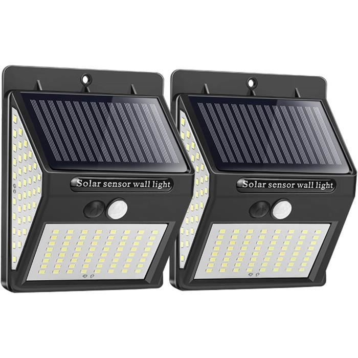 Lampes Solaires De Sécurité Extérieures,100-144 Led 3 Modes,Détecteur ...
